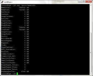 SSH command for detailed memory information of server - LopHost